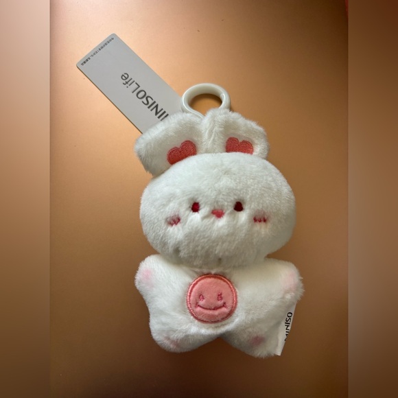 Miniso | Accessories | Miniso Pink Happy Smiley Face White Bunny Rabbit ...